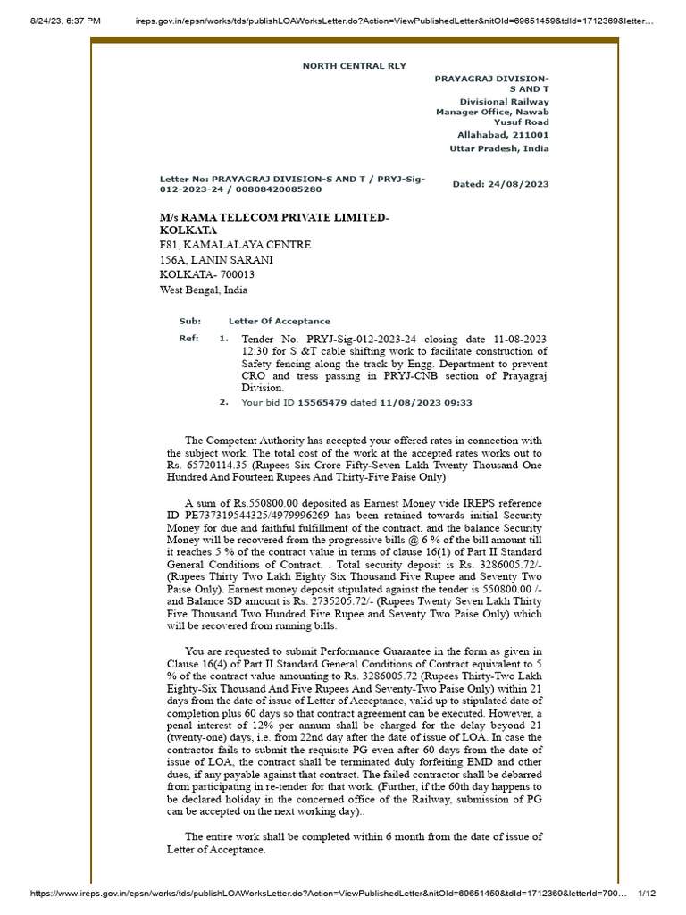 Loa 012 2023 24 Cro Pryj CNB | PDF | Fuse (Electrical) | Optical Fiber