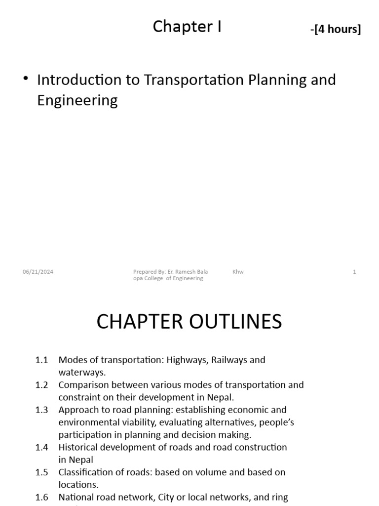 Lec 1 | PDF | Transport | Rail Transport