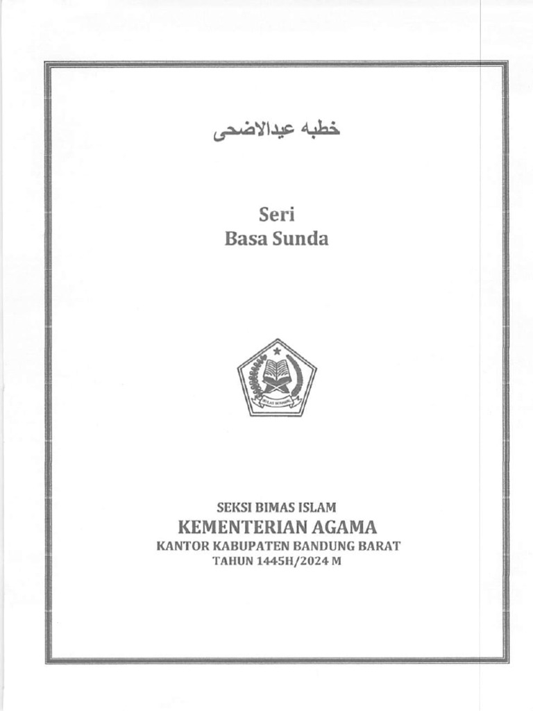 Khutbah Idul Adha BHS Sunda-1 | PDF