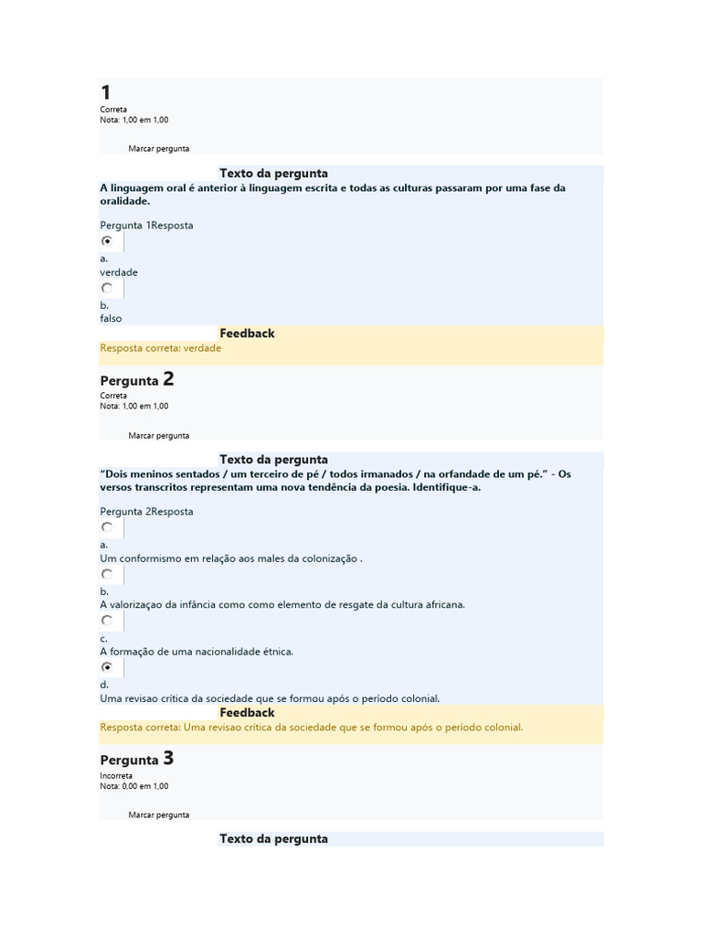Teste de Literat Mocambicana | PDF | Moçambique | Raça (categorização ...