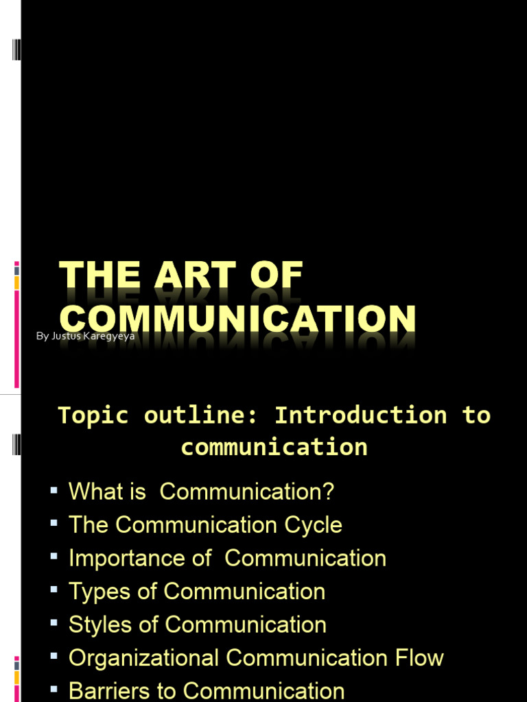 Introduction To Communication Skills | PDF | Communication | Nonverbal ...