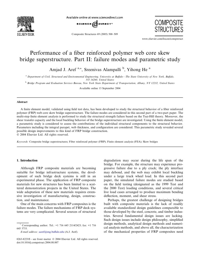 Aref 2005 | PDF | Strength Of Materials | Composite Material