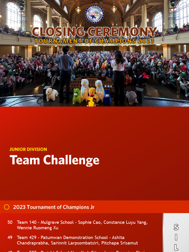 2023 ToC Awards - Junior Division | Download Free PDF | Schools ...