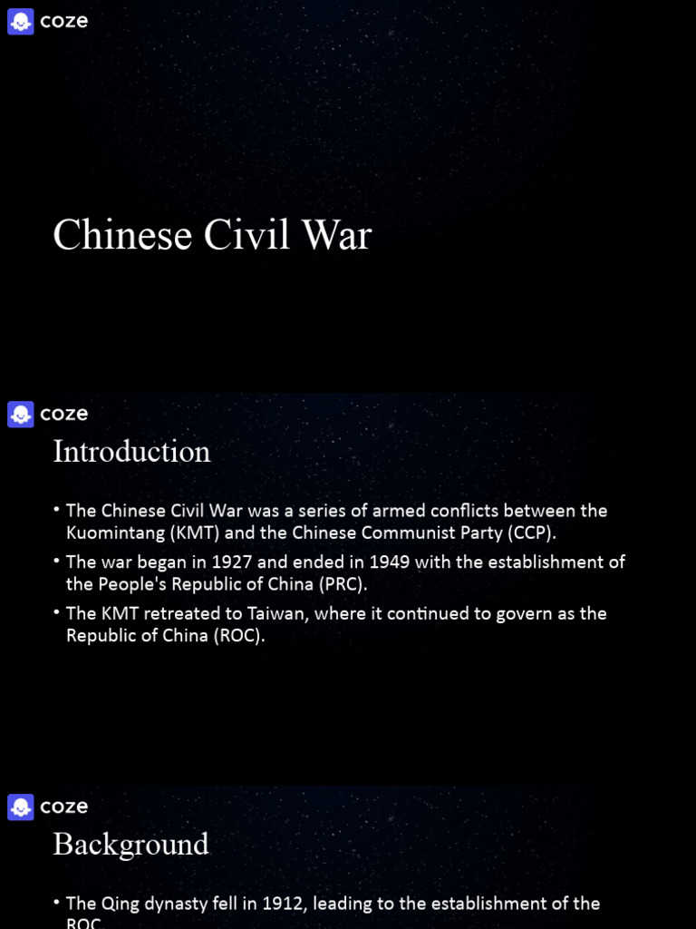 Overview of the Chinese Civil War | PDF | Chinese Civil War | Kuomintang