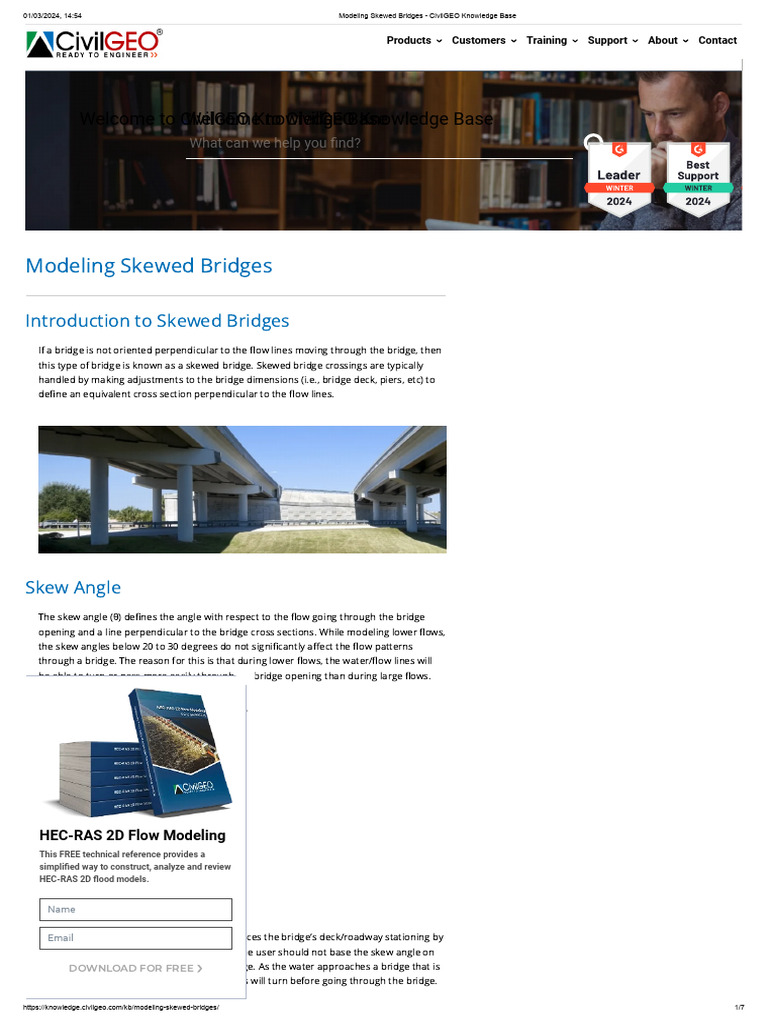 Modeling Skewed Bridges - CivilGEO Knowledge Base | Download Free PDF ...
