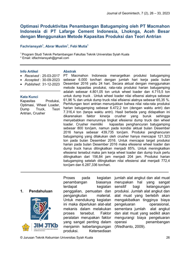 Metode Kapasitas Produksi Dan Teori Antrian | PDF
