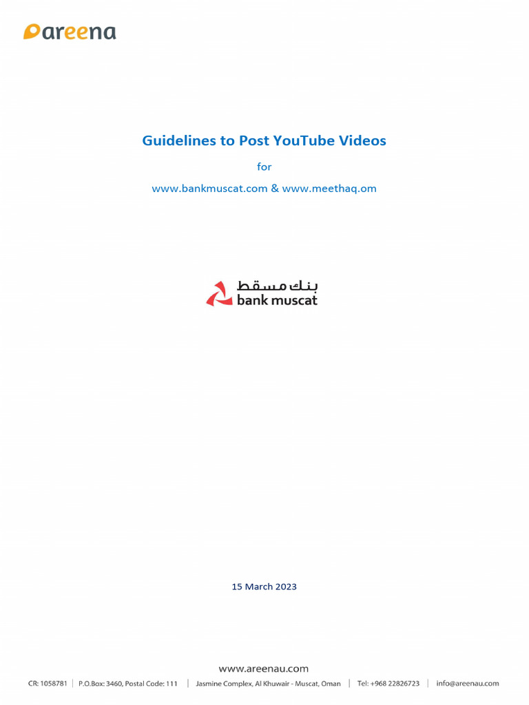 YouTube Video Posting Guidelines | PDF | Search Engine Optimization ...