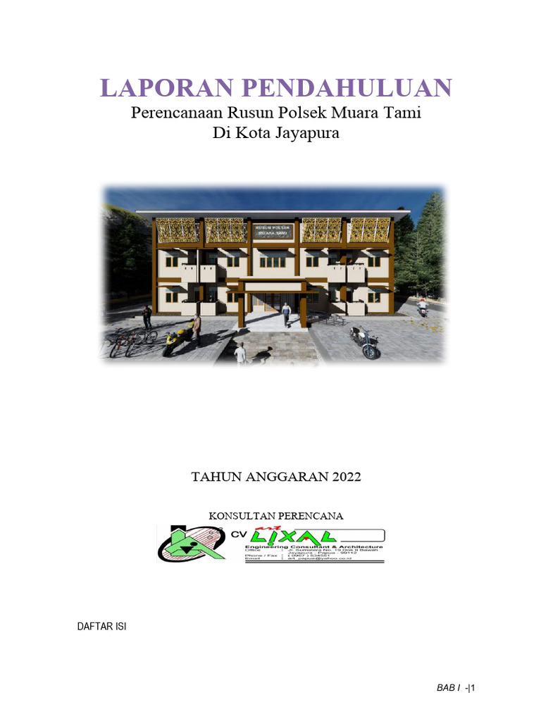 Laporan Pendahuluan Rusun | PDF | Bisnis