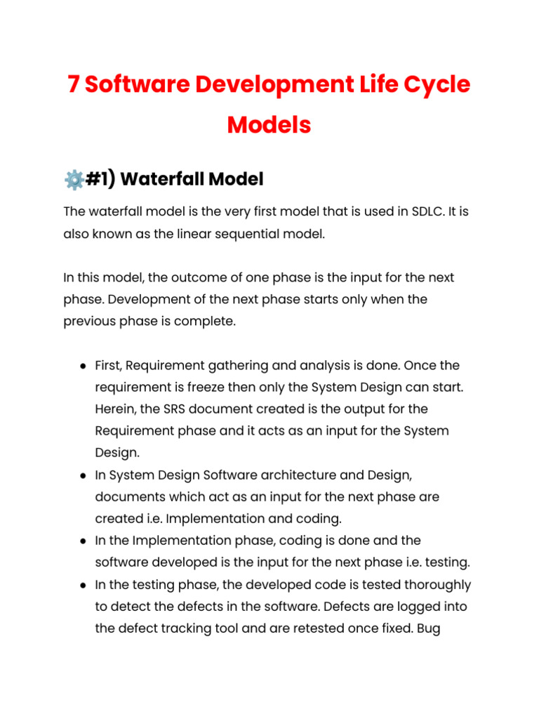 7 Software Development Life Cycle Models 1684807394 | PDF | Agile Software Development | Prototype
