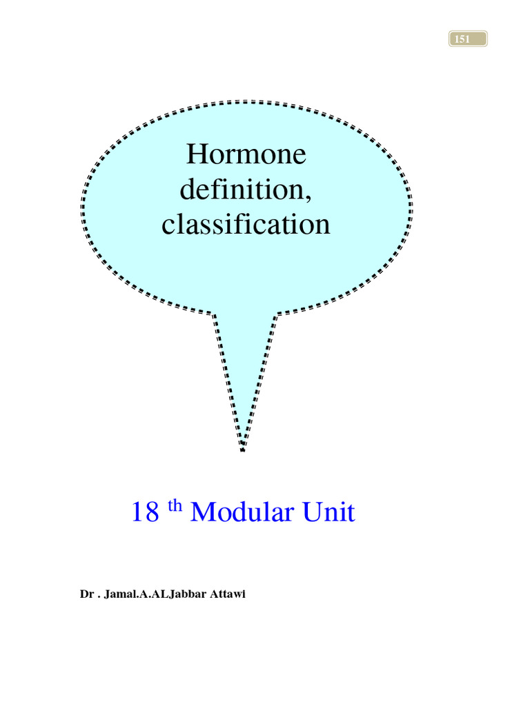 Ch, 18 Hormone definition, classification | Download Free PDF | Hormone ...