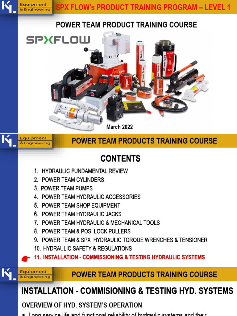 Installation Testing Commissioning Of Hyd Sys Rev2 0 Mar22 Pdf Pump Valve