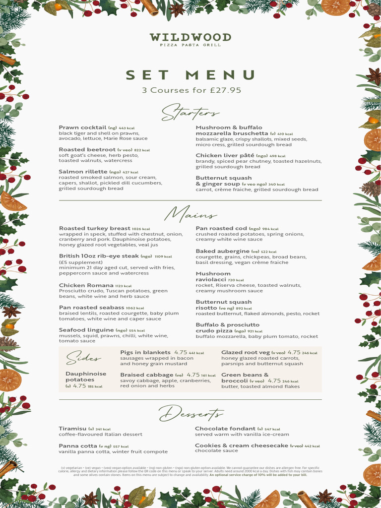Christmas Set Menu | PDF | Sauce | Italian Cuisine