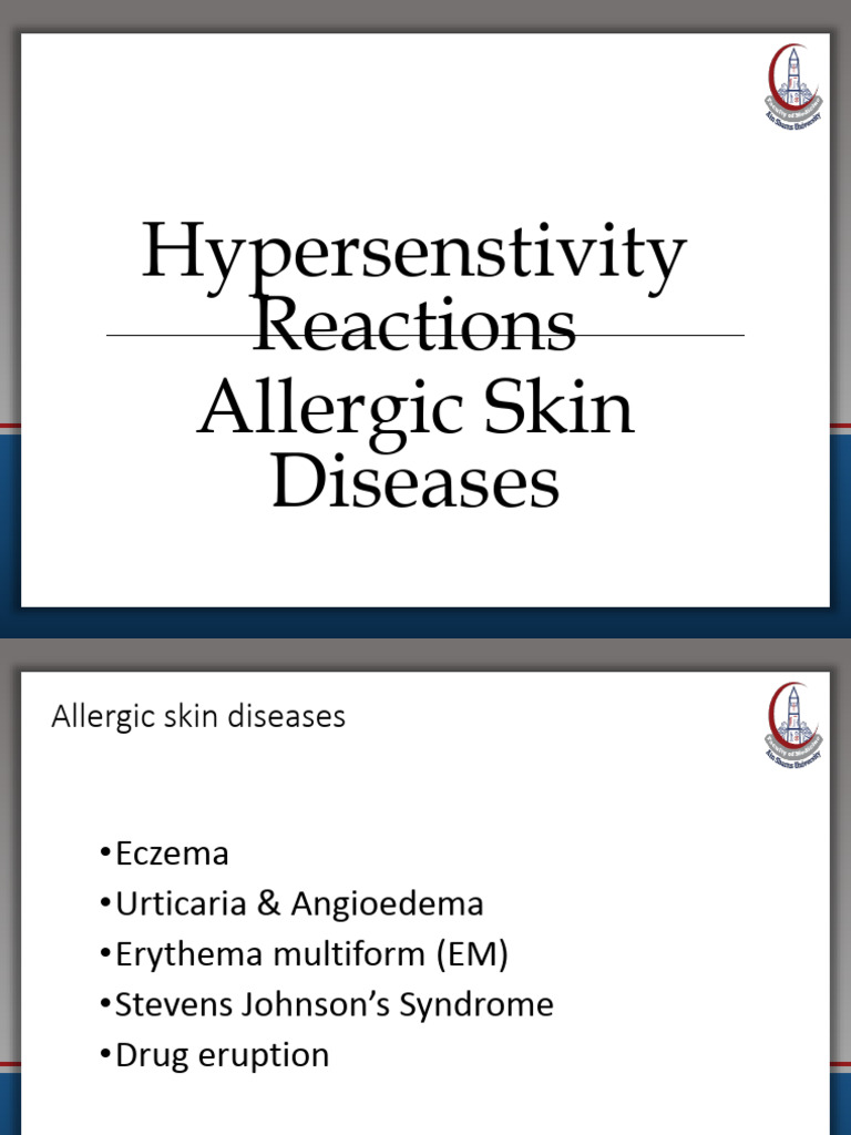 Derma Lecture | PDF | Dermatitis | Allergy