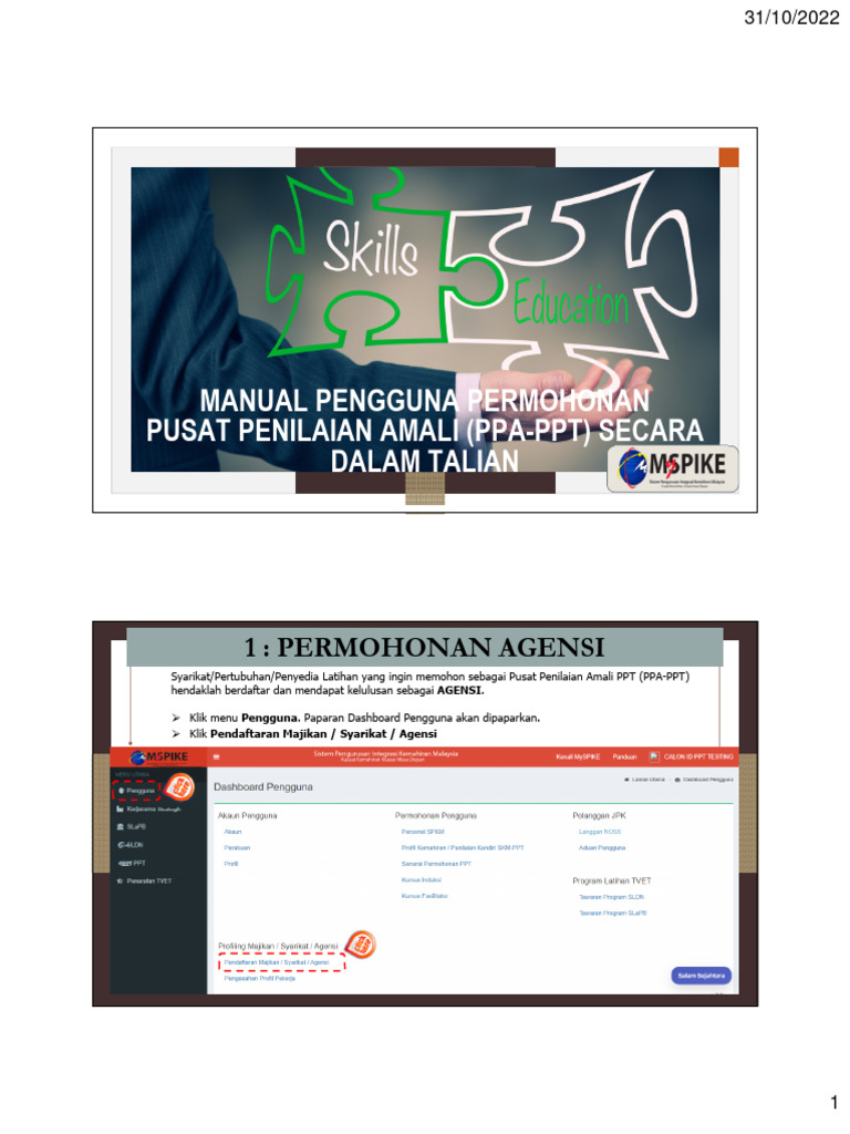 Manual Pengguna Pendaftaran PPA | PDF