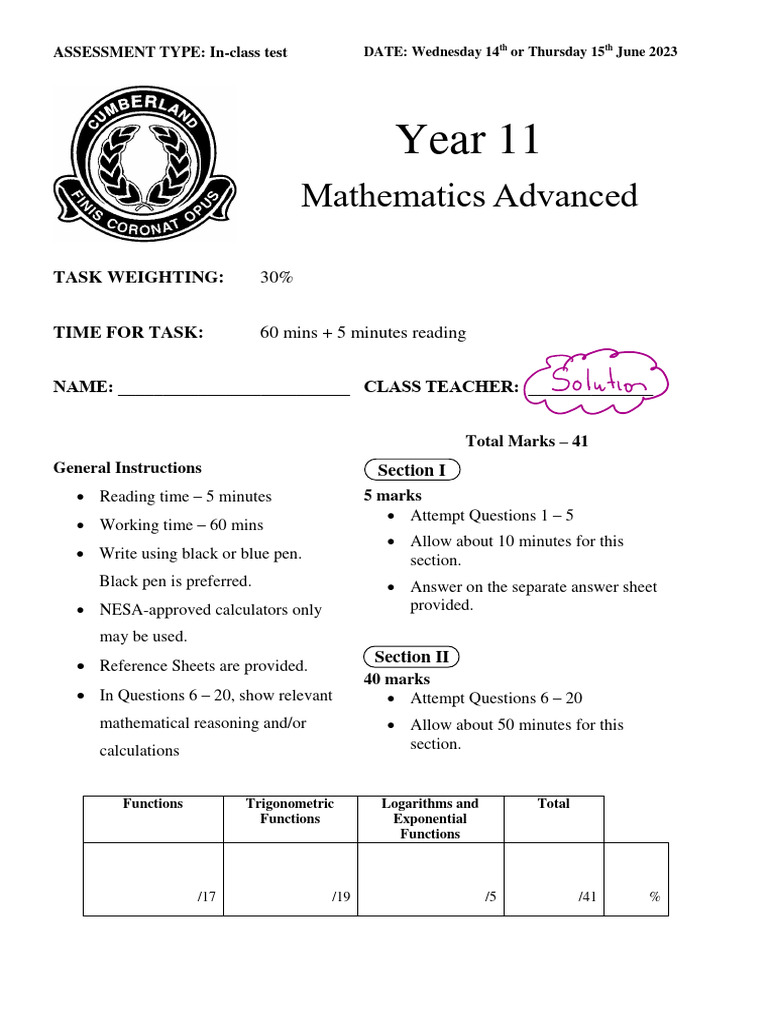 Task 2 Inclass Test 2023 ADVANCED Solution & Feedback | PDF | Function ...