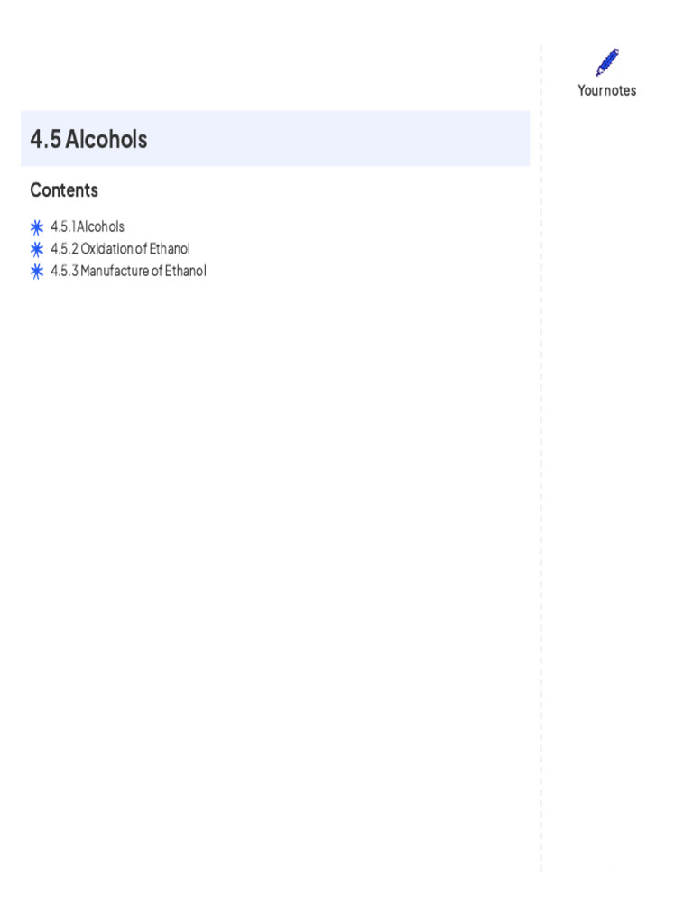 4.5 Alcohols | Download Free PDF | Ethanol | Fermentation