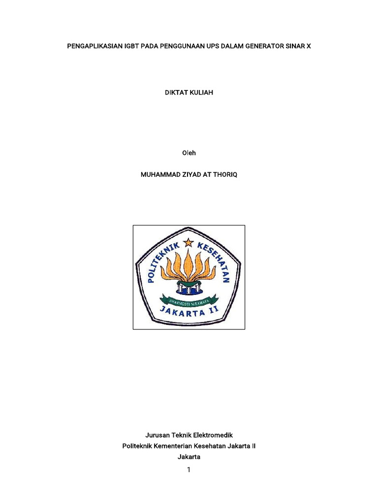Pengaplikasian Igbt Pada Penggunaan Ups Dalam Generator Sinar X M Ziyad ... Pengaplikasian Igbt Pada Penggunaan Ups Dalam Generator Sinar X M Ziyad ...