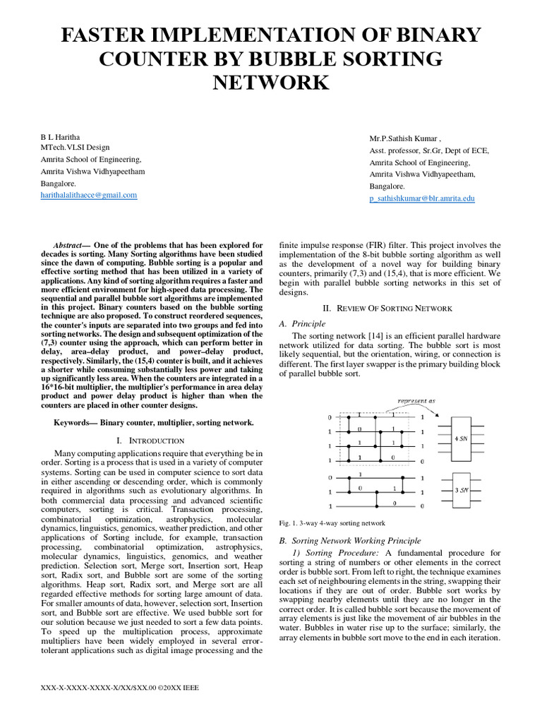 [Haritha] IEEE_Paper (2) | Download Free PDF | Computer Engineering | Algorithms And Data Structures