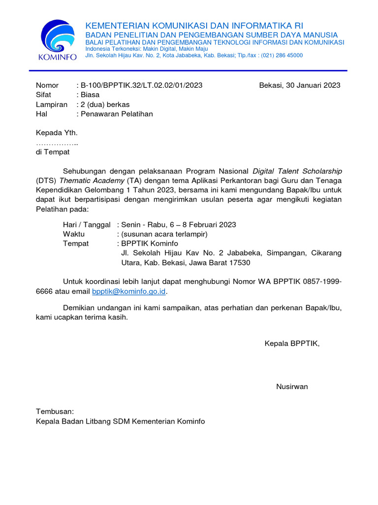 Contoh Tugas Word Surat - Unlocked | PDF