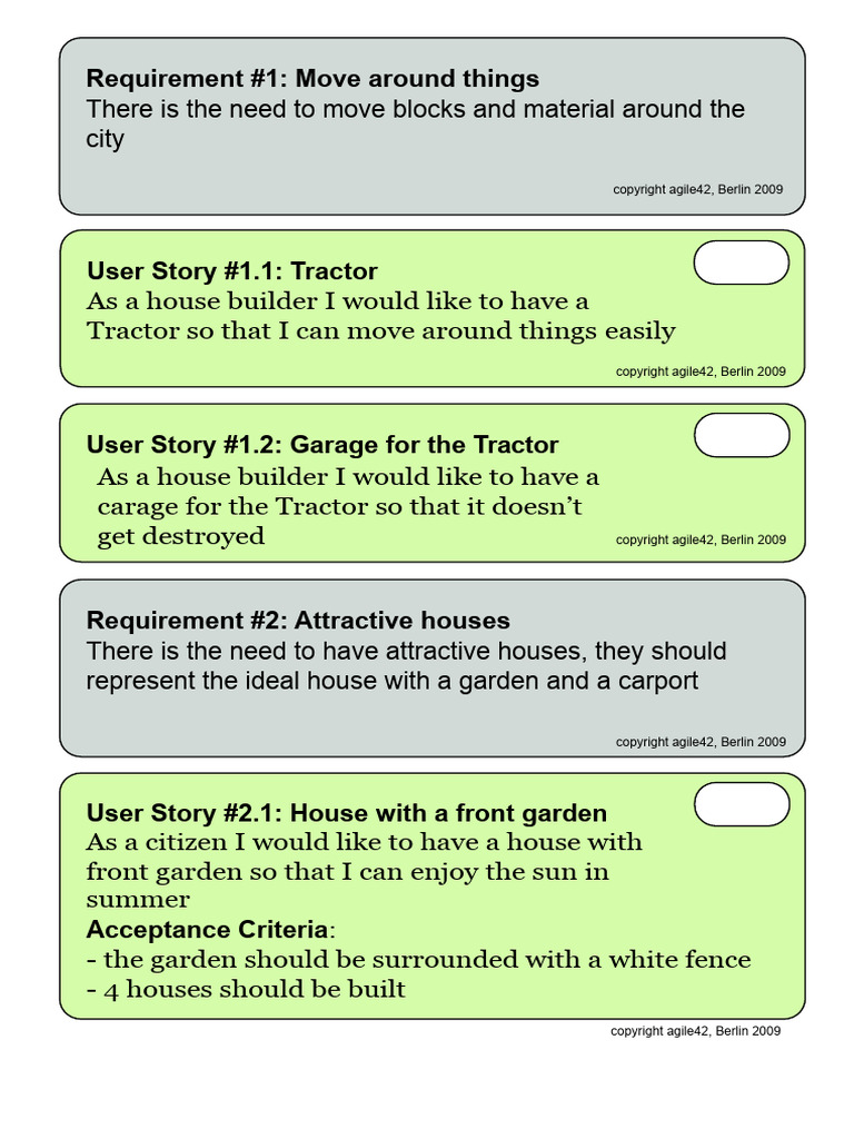 Scrum Lego City User Stories | PDF | Transport