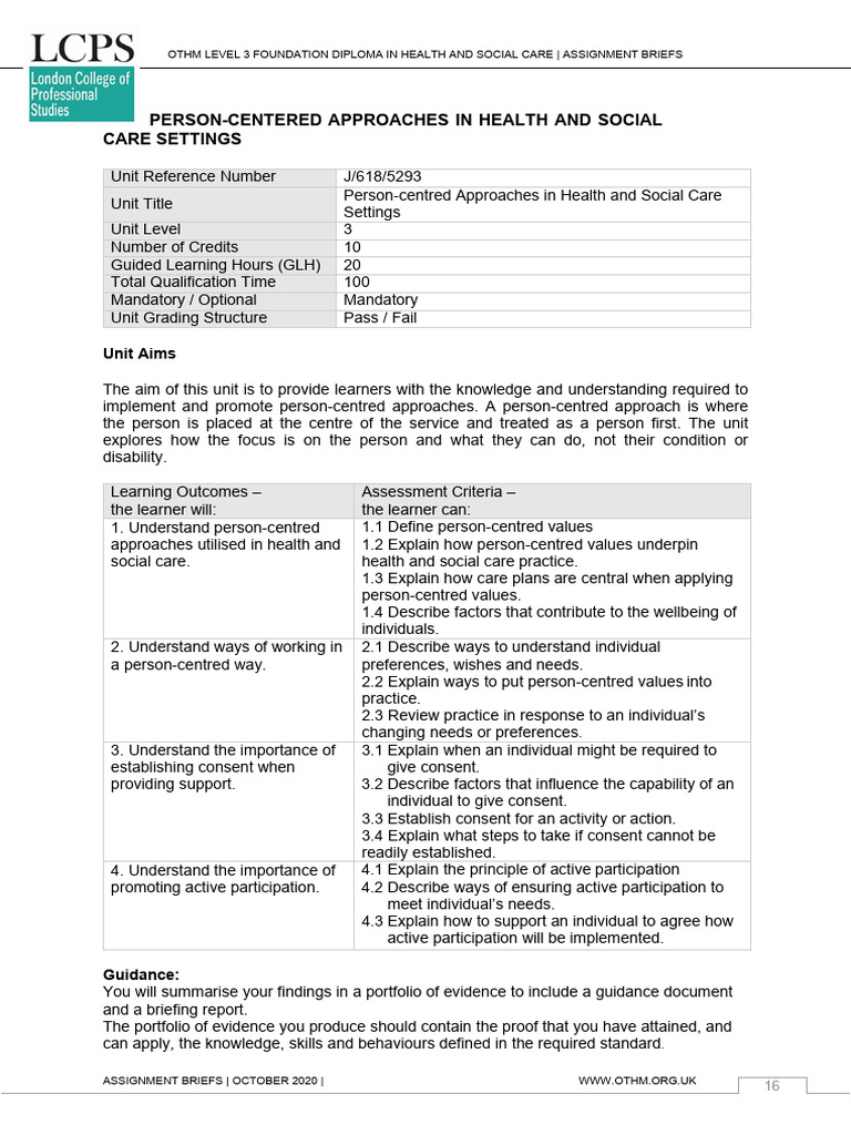Person-Centred Approaches in Care | PDF | Social Work | Learning