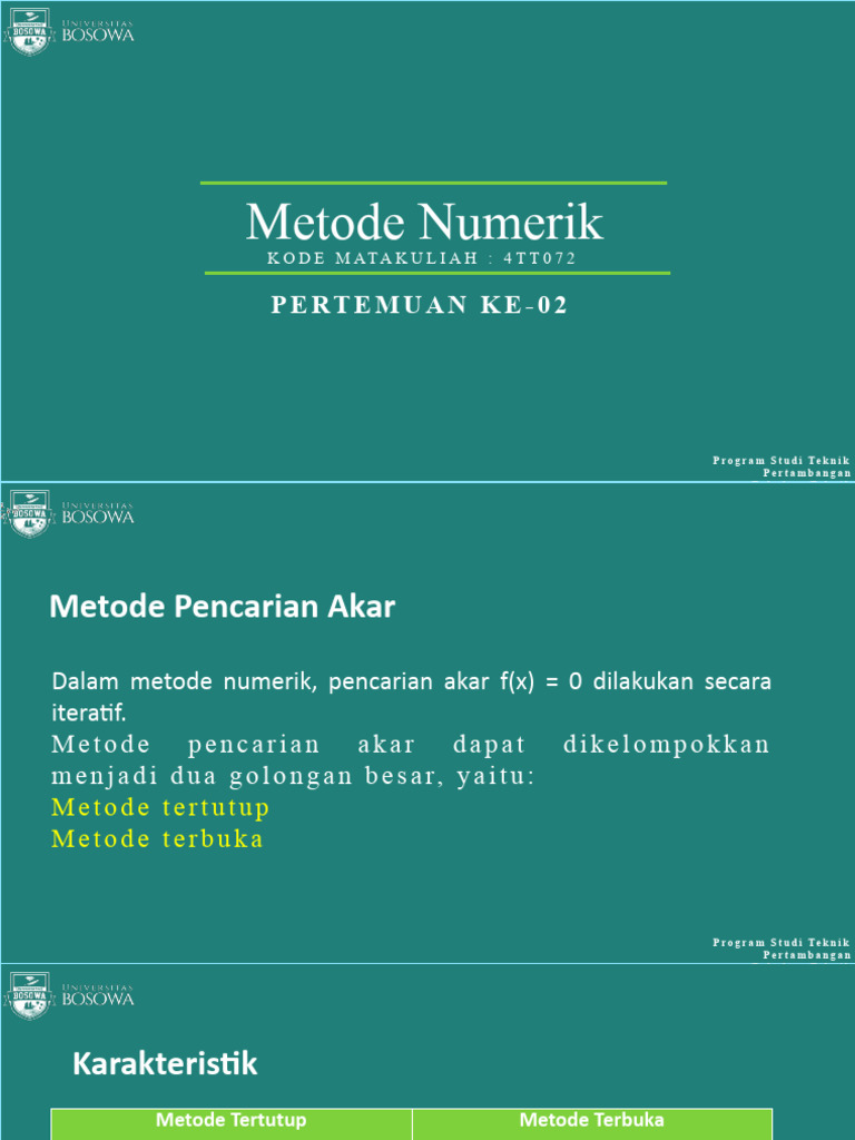 Metode Numerik-02 | PDF