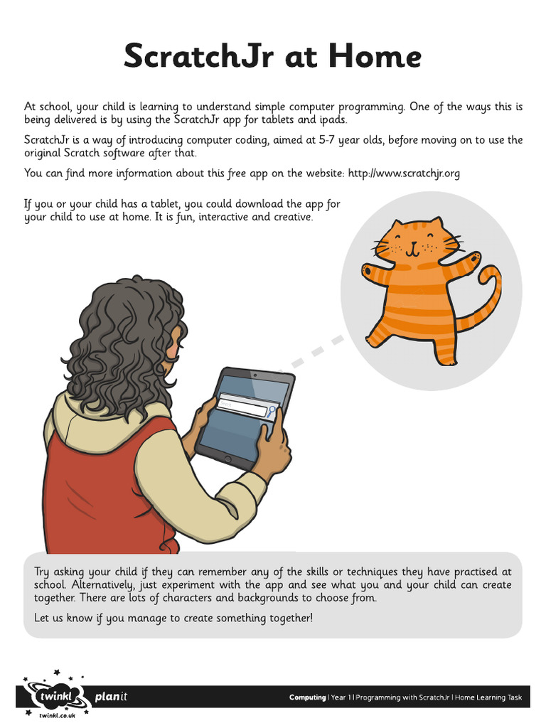 Home Learning Task ScratchJr at Home Colour | PDF
