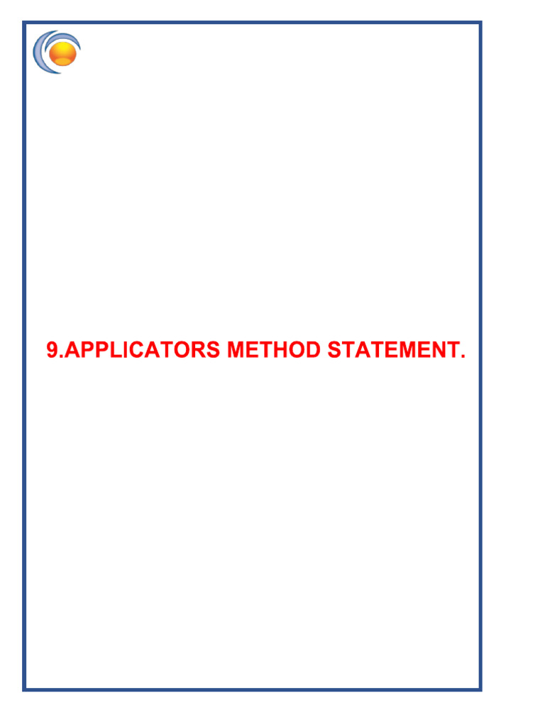 Method Statement Pdf