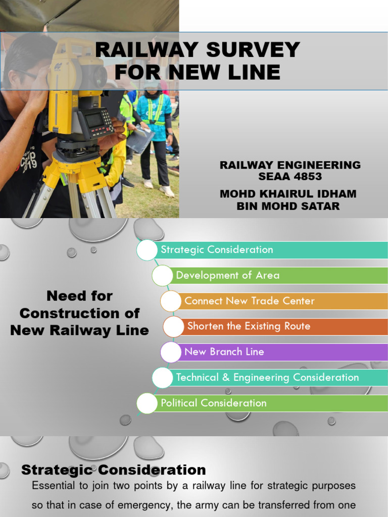 Railway Survey for New Line | PDF | Surveying | Rail Transport