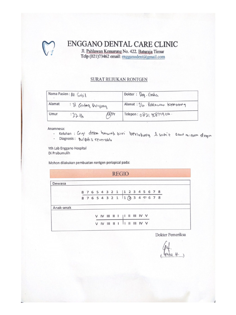 E - 095 - Gisha Humaira - Tugas Surat Rujukan Dan Informed Consent | PDF