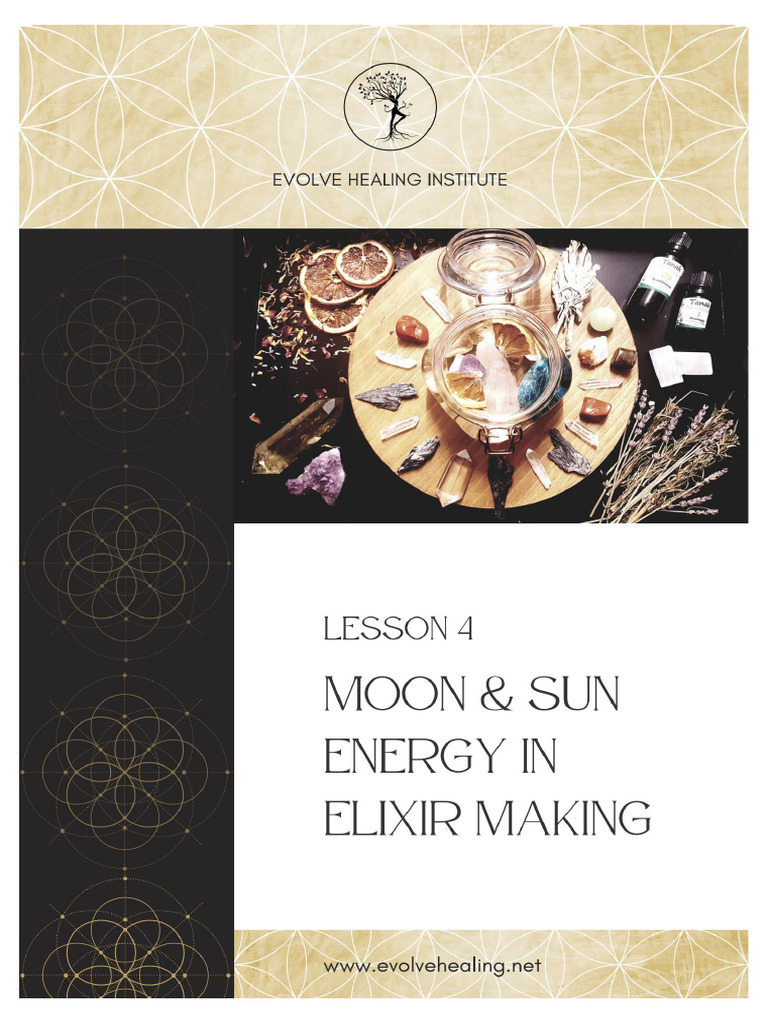 Moon & Sun Energy in Elixir Making (C) Evolve Healing Institute | PDF ...