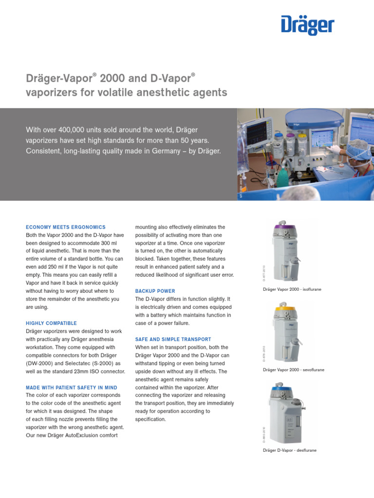 Vapor 2000 D Vapor Pi 9066995 en Us | PDF | Anesthesia