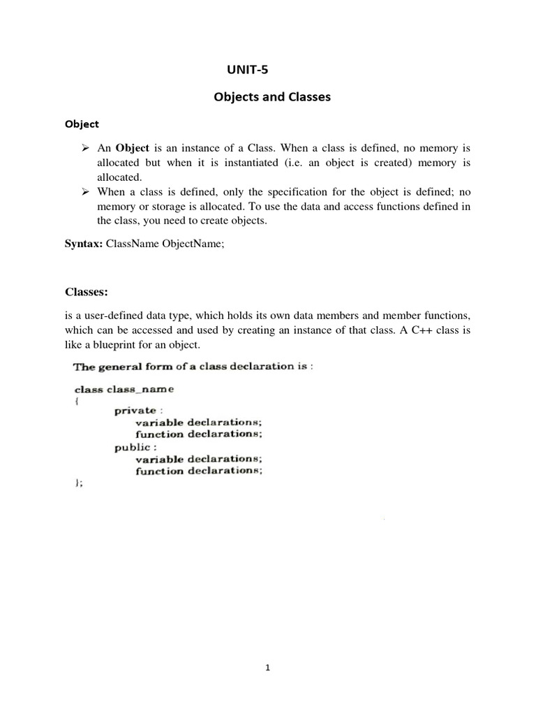 OOP-unit-5 | Download Free PDF | Class (Computer Programming) | Method ... OOP-unit-5 | Download Free PDF | Class (Computer Programming) | Method ...