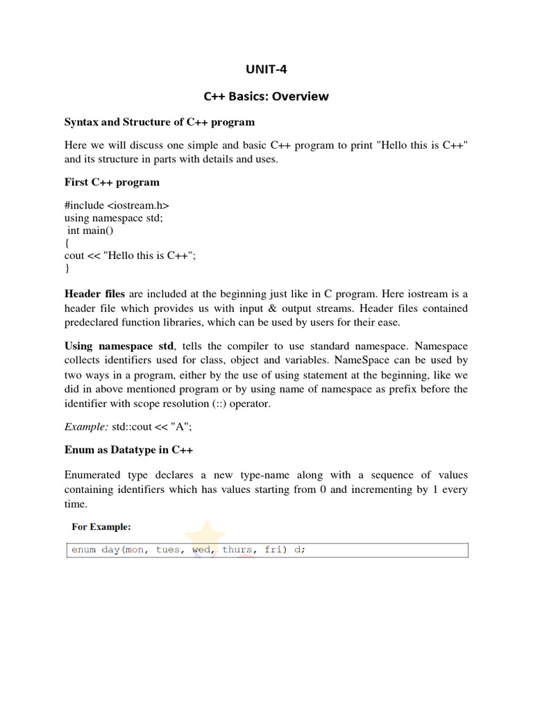 OOP Unit 4 | PDF | Class (Computer Programming) | C++ OOP Unit 4 | PDF | Class (Computer Programming) | C++