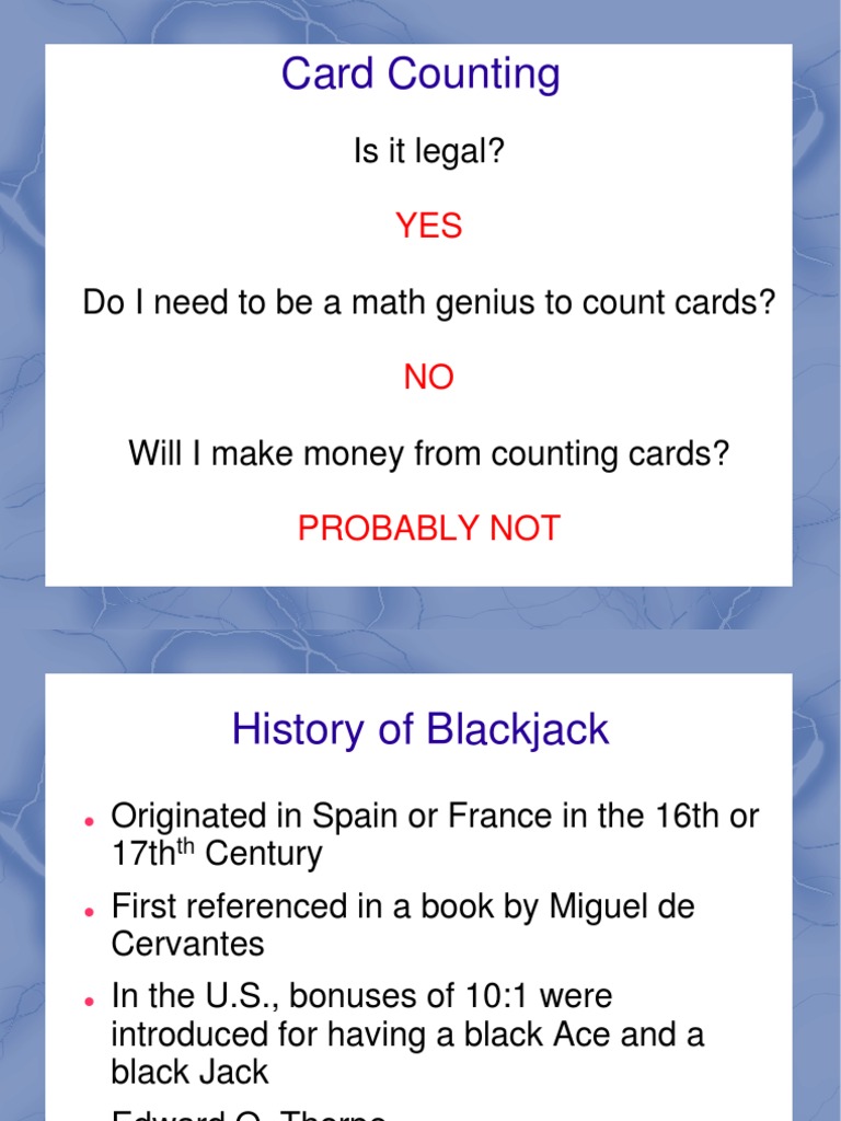 Understanding Card Counting in Blackjack | PDF | Card Counting | Card Games