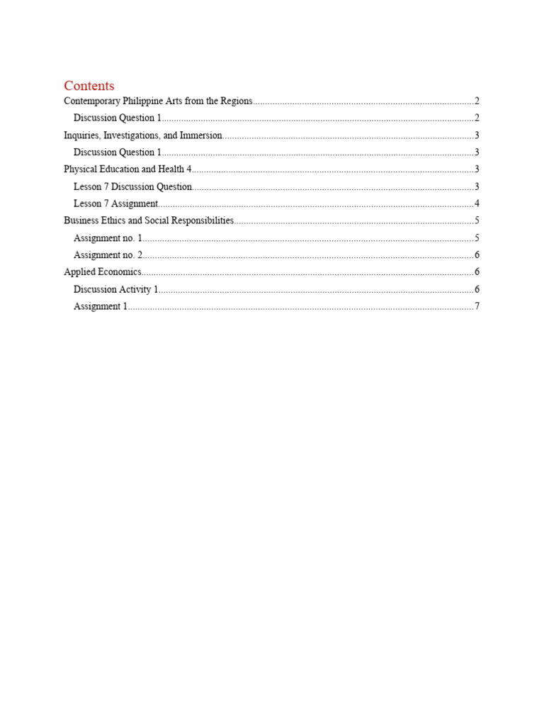 2nd Sem Assignments & Discussion Questions | PDF | Scuba Diving | Snorkeling