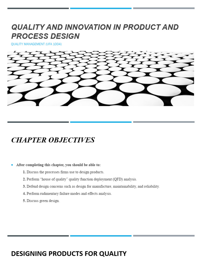 Chapter 3 Quality and Innovation in Product and Process Design | PDF | Reliability Engineering ...