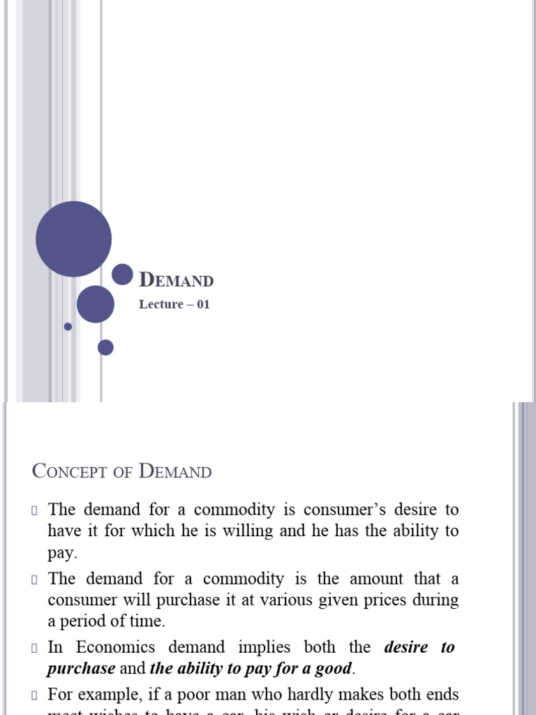 1 Demand | PDF | Demand | Prices