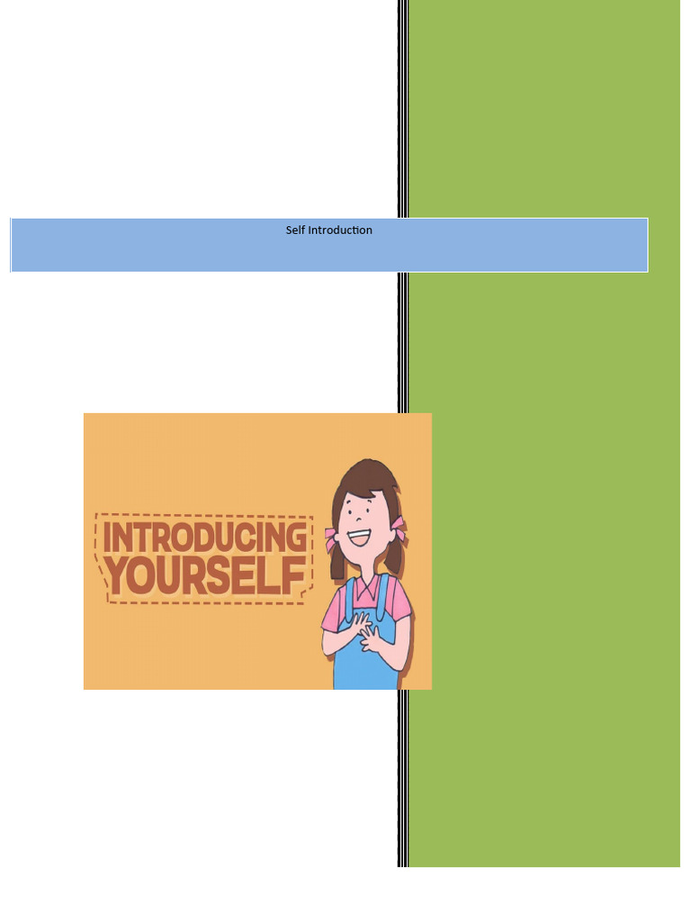Self Introduction | PDF