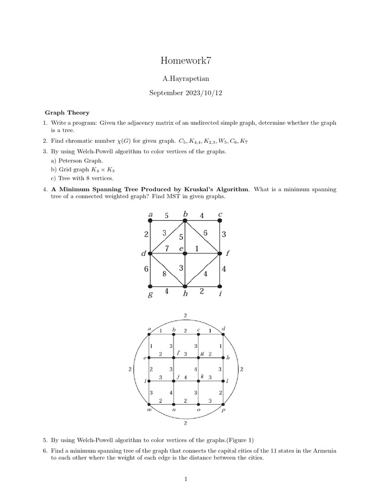 Graph HW7 23 10 05 | PDF