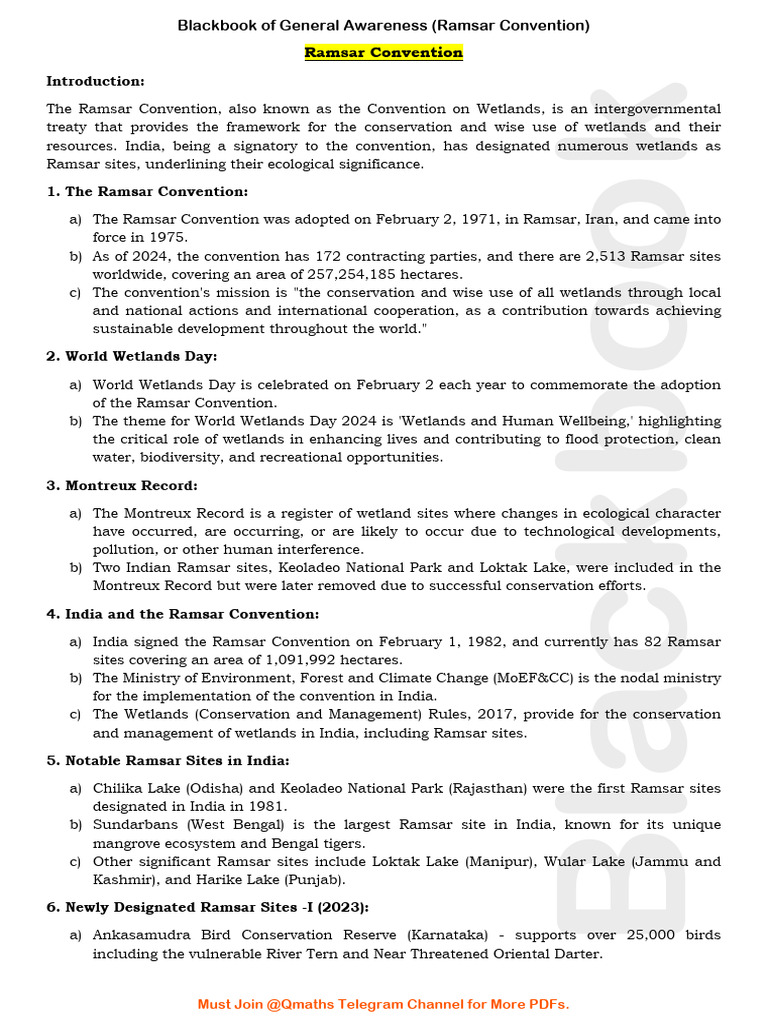 Ramsar Convention Pdf Wetland Physical Geography