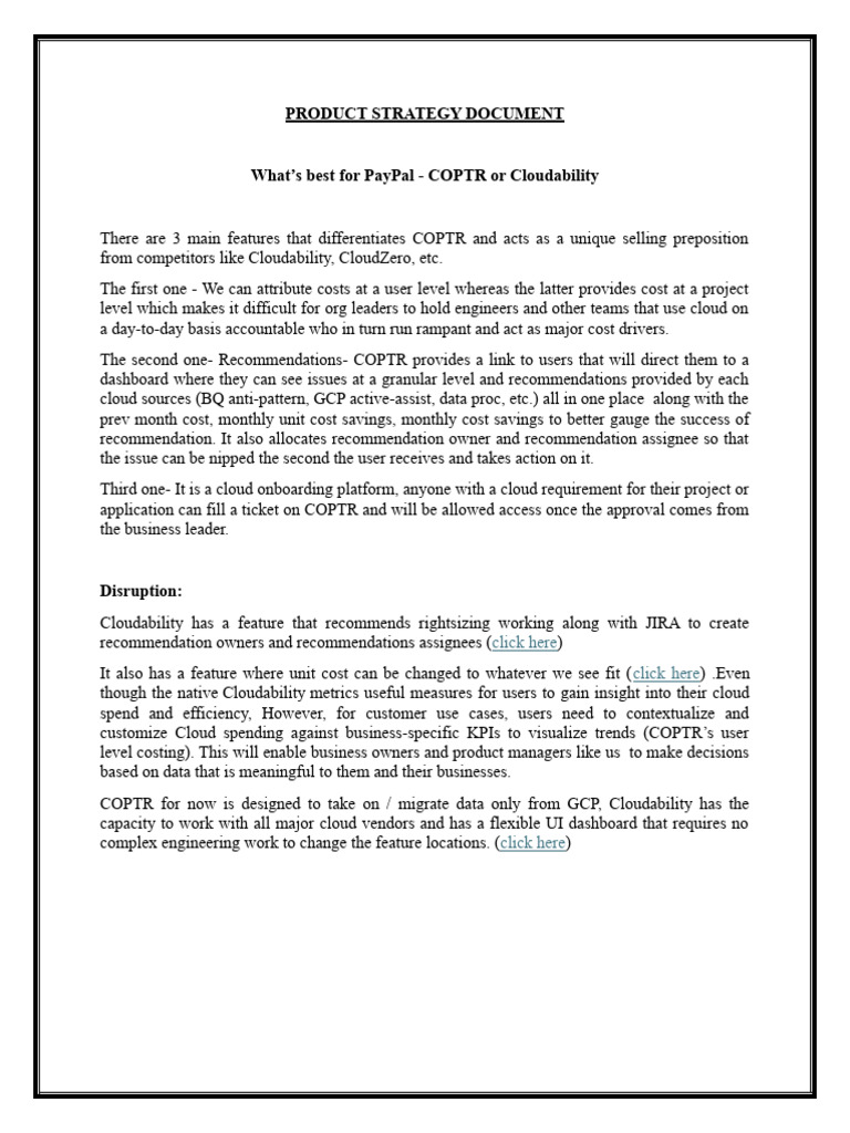 Product Strategy Document - VS | PDF | Metadata | Data