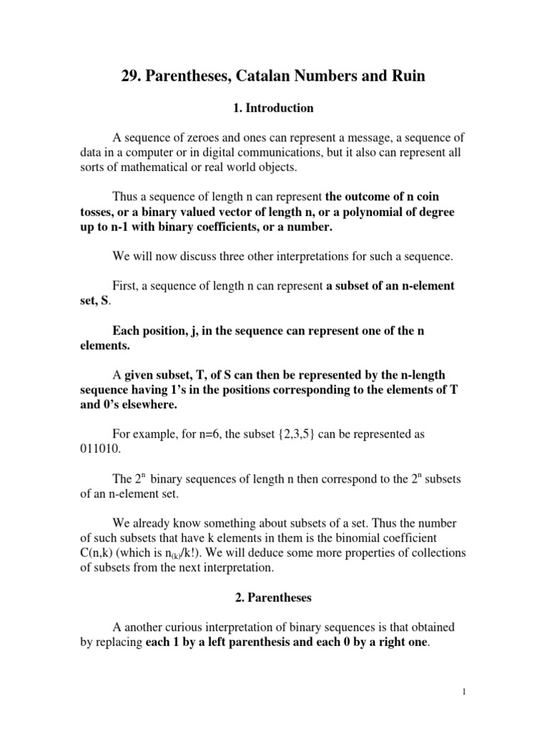 Parentheses | PDF | Function (Mathematics) | Permutation