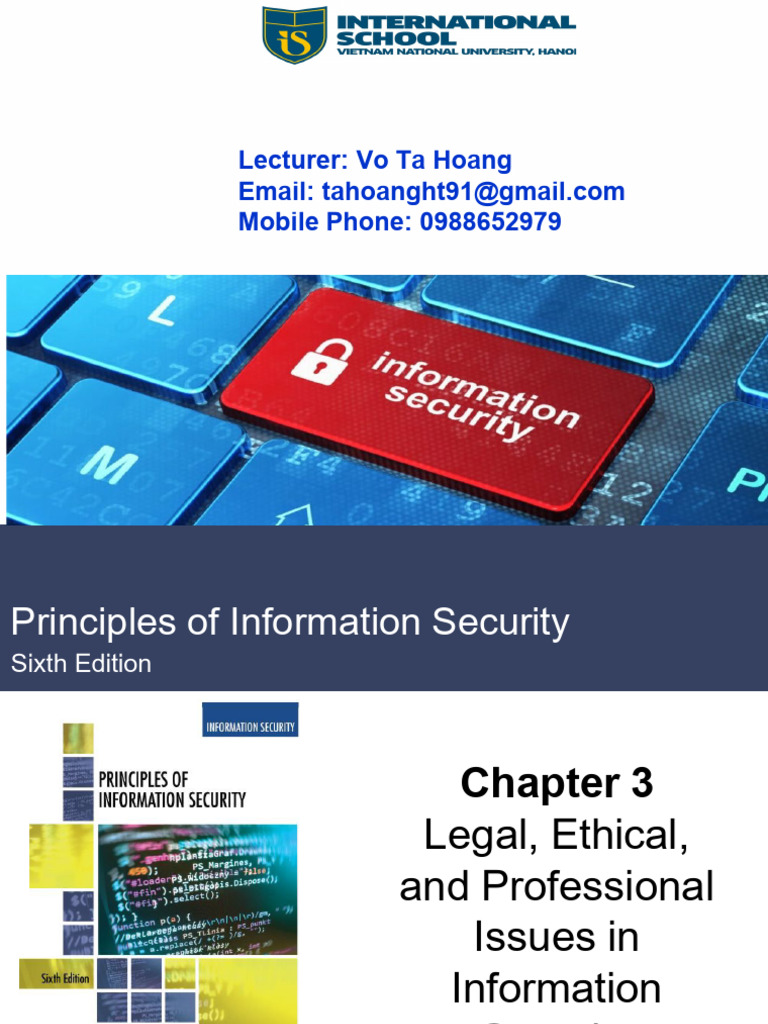Information Security - Ch03 | PDF | Copyright | Identity Theft