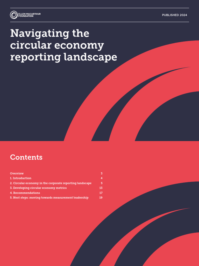 Navigating The Circular Economy Reporting Landscape (Report 2024) | PDF ...