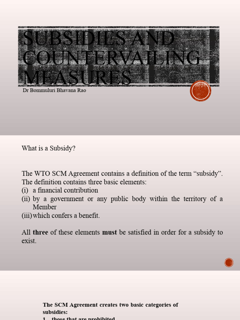 Subsidies | PDF | Subsidy | Exports