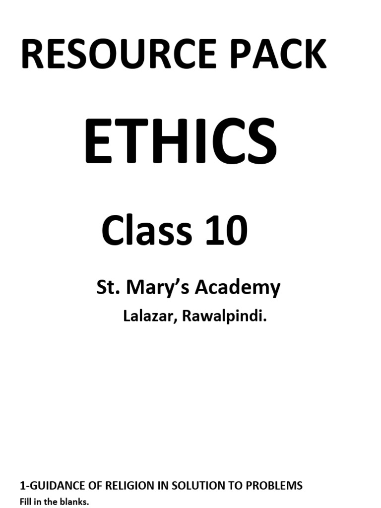 Ethics 10, Resoure Pack | PDF | Immanuel Kant | Aristotle