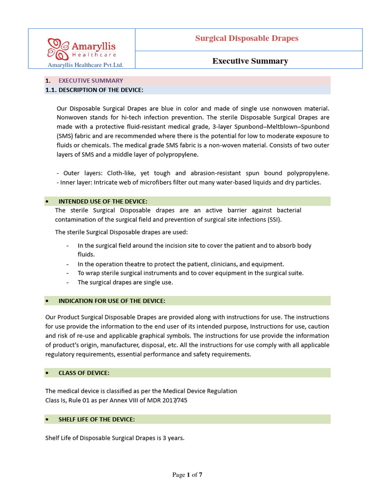 01-Executive Summary | Download Free PDF | Medical Device ...