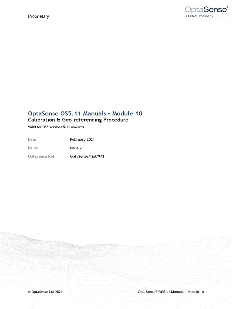 OptaSense OS5.11 Manuals - Module 10 - Calibration and Geo-Referencing ...