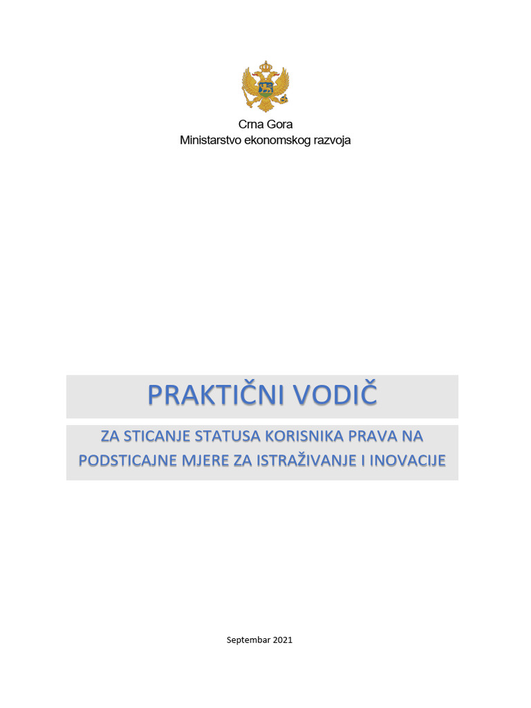 Vodic Za Podsticajne Mjere | PDF
